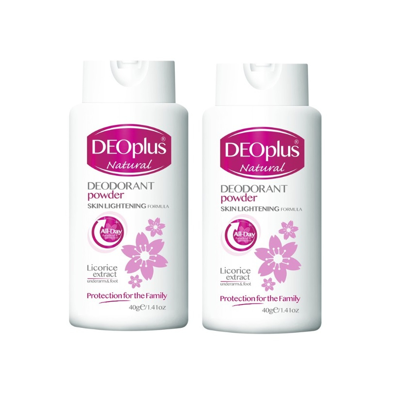 Deoplus Pink Deodorant Powder with Licorice Extract 40g, Bundle of 2 ...