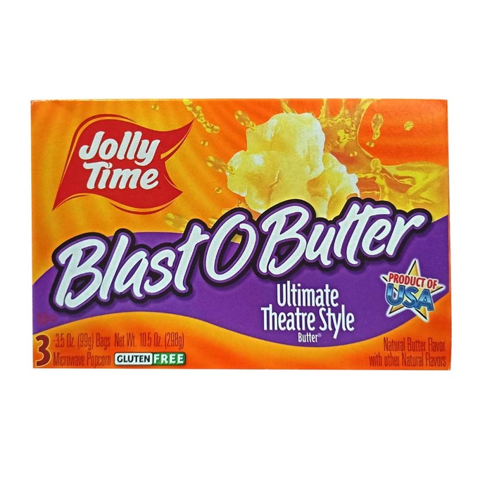 Jolly Time Microwavable Popcorn Blast O Butter Ultimate Theatre Style ...
