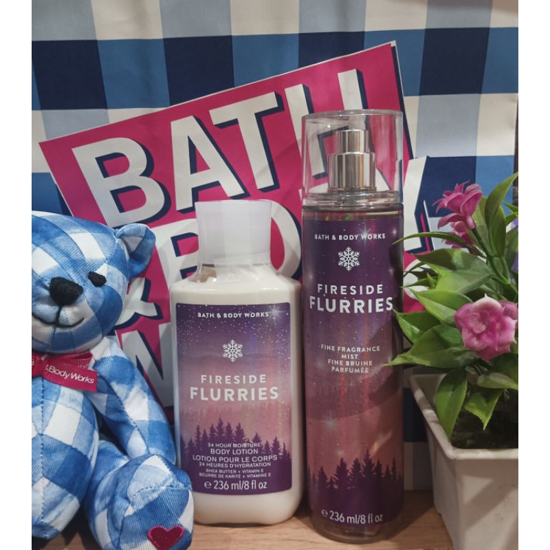 Bath And Body Works Fireside Flurries Fine Fragrance Mist Lotion 236ml