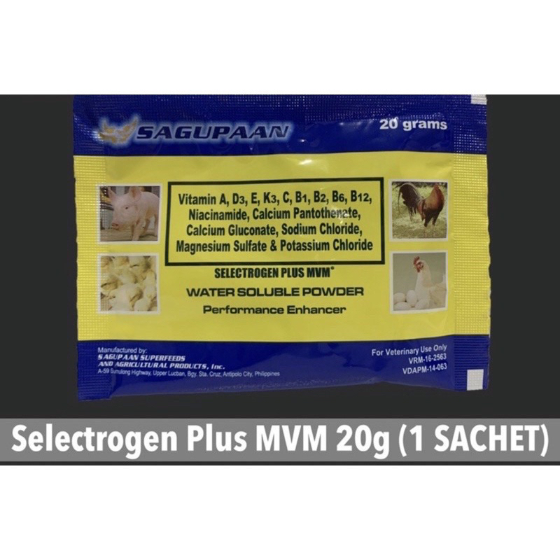 SELECTROGEN Plus 20g for Swine, Poultry & Gamefowls (1 SACHET) | Shopee ...