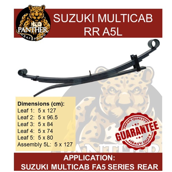 Molye / Leaf Spring Assembly for Suzuki Multicab Rear (MATIBAY ...