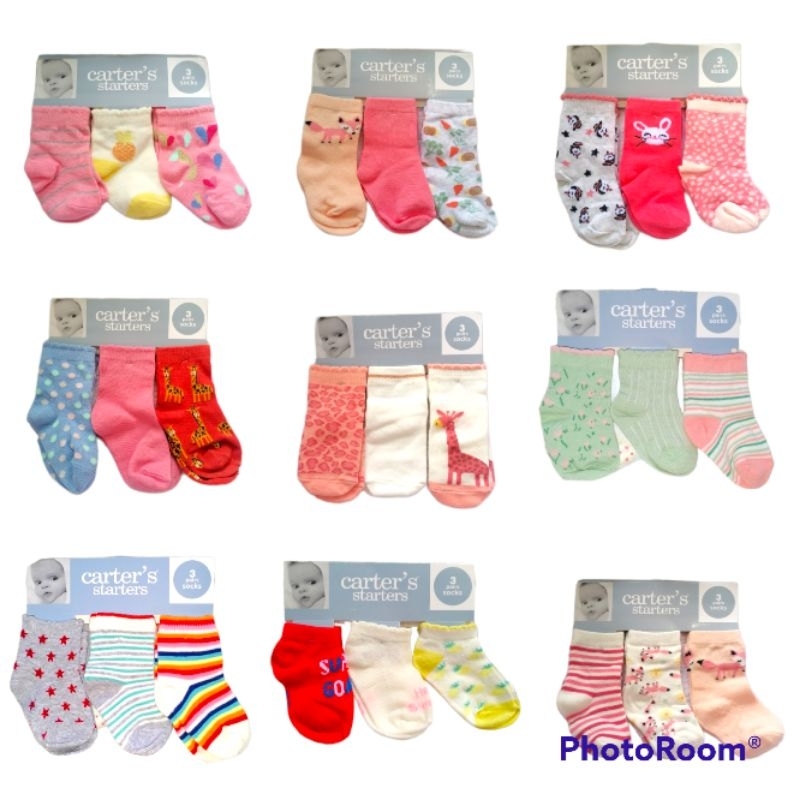 carters Baby boy / girl socks 3 pairs set | Shopee Philippines