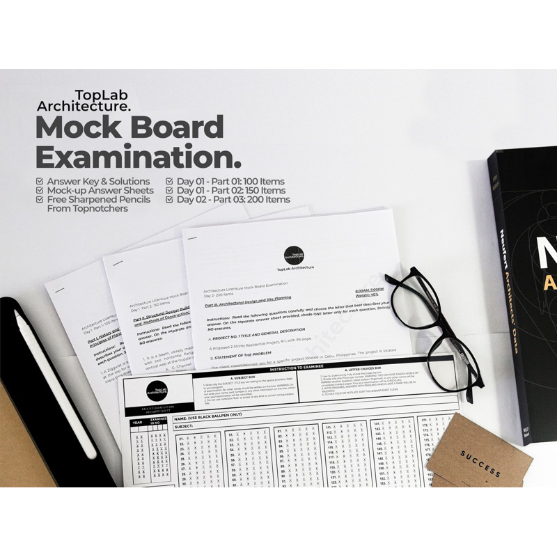 Toplab Architecture ALE Mock Board Examination with free sharpened ...