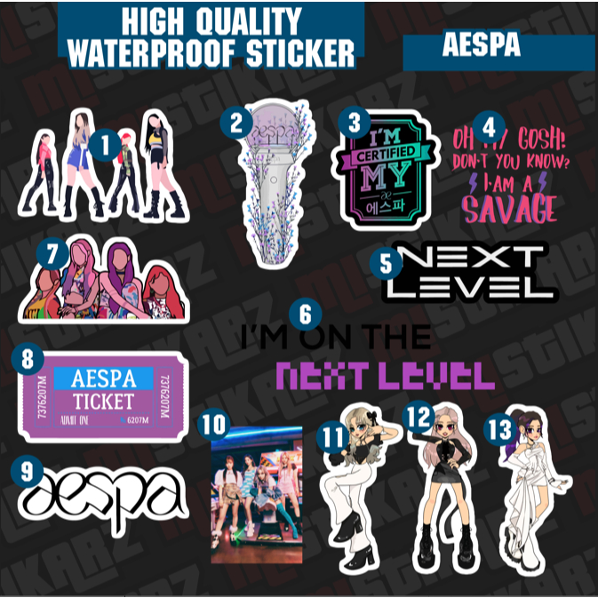 KPOP Aespa Vinyl Waterproof Sticker | Shopee Philippines
