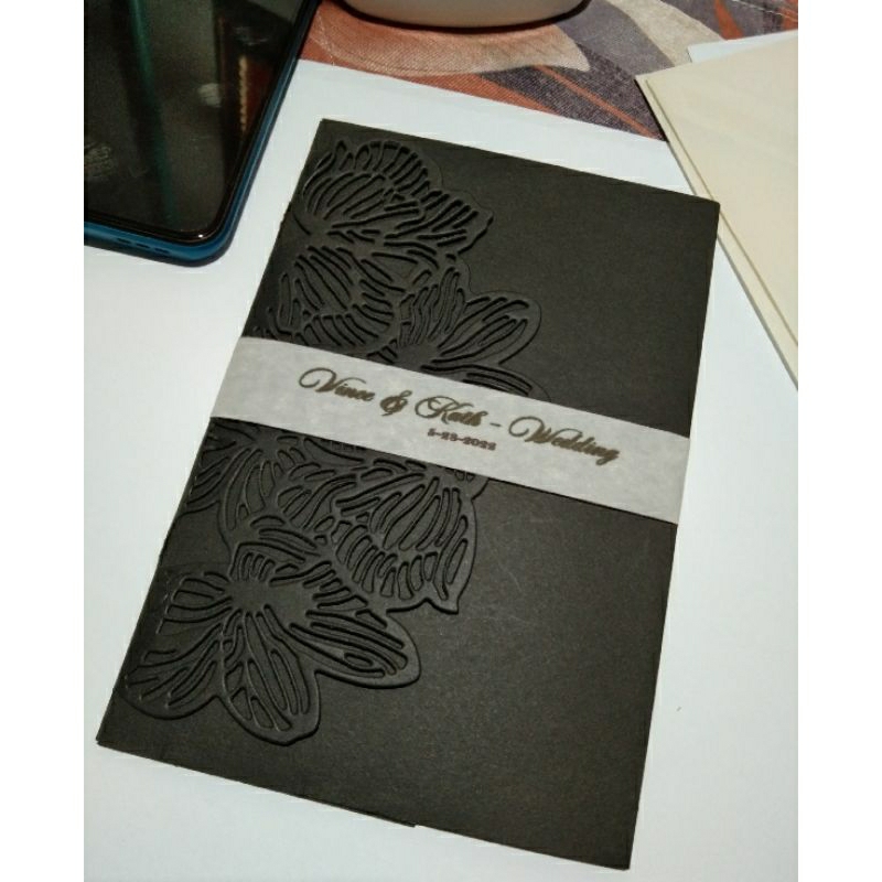 Trifold Envelope w/ floral design for 4x6 invitation card 20 pcs ...