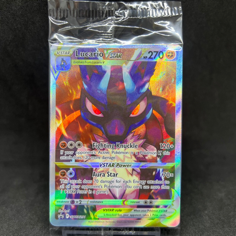 Pokemon TCG Lucario VStar Sealed Textured Promo SWSH291 2023 Sword ...