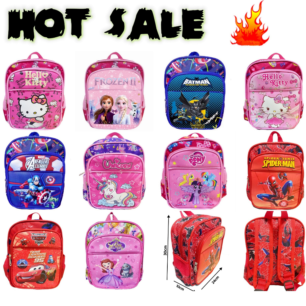 Hot sale cartoon character backpack children's school bag | Shopee ...