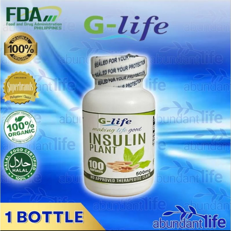 1 BOTTLE G-LIFE INSULIN CAPSULES 500mg ORIGINAL | Shopee Philippines