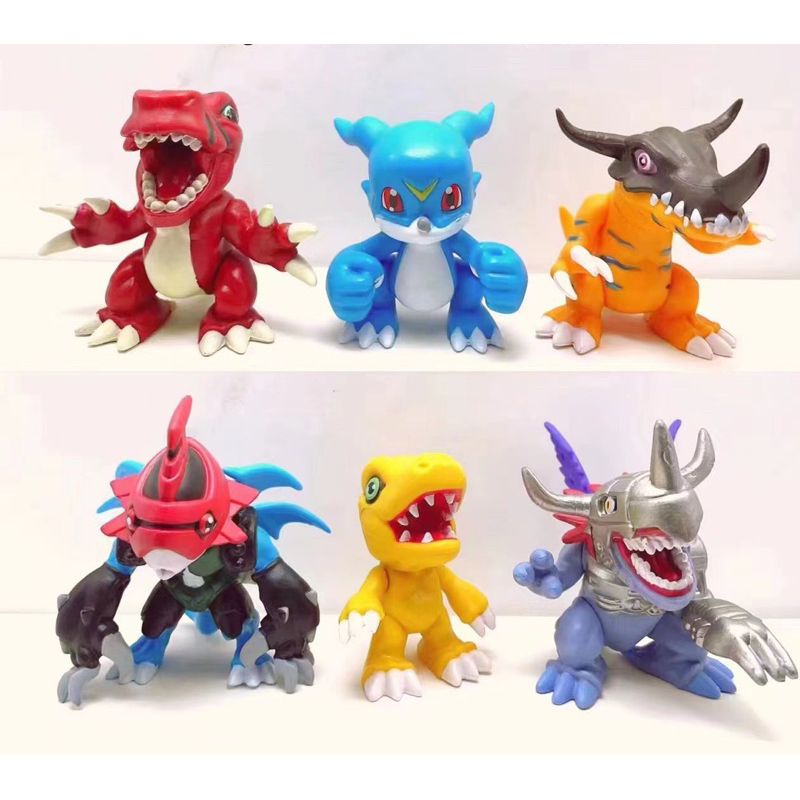 NEW 6pcs Digimon Adventure Action Figure Agumon Greymon Model Dolls ...