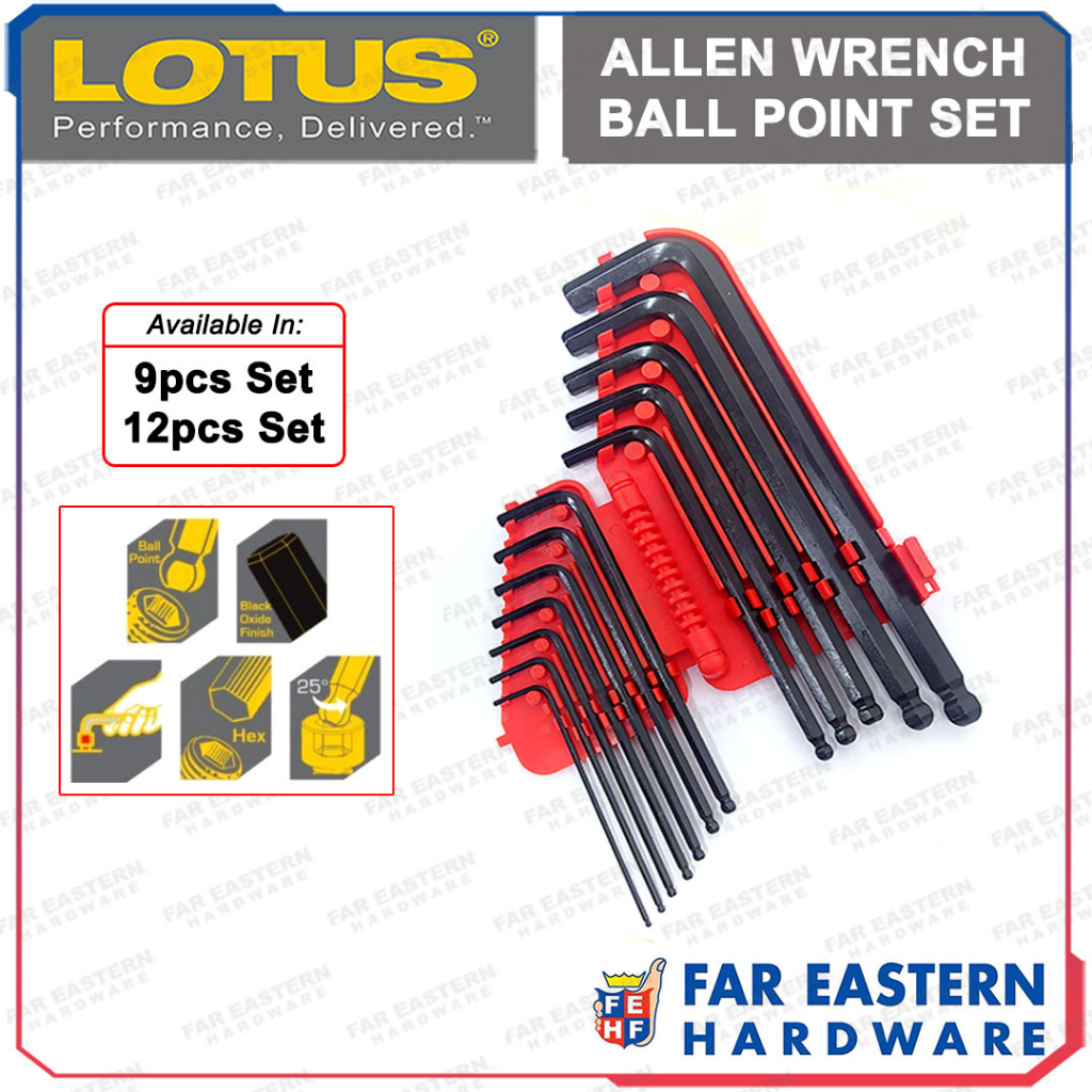 LOTUS Allen Wrench Ball Point Hex Key Set LTHT | Shopee Philippines