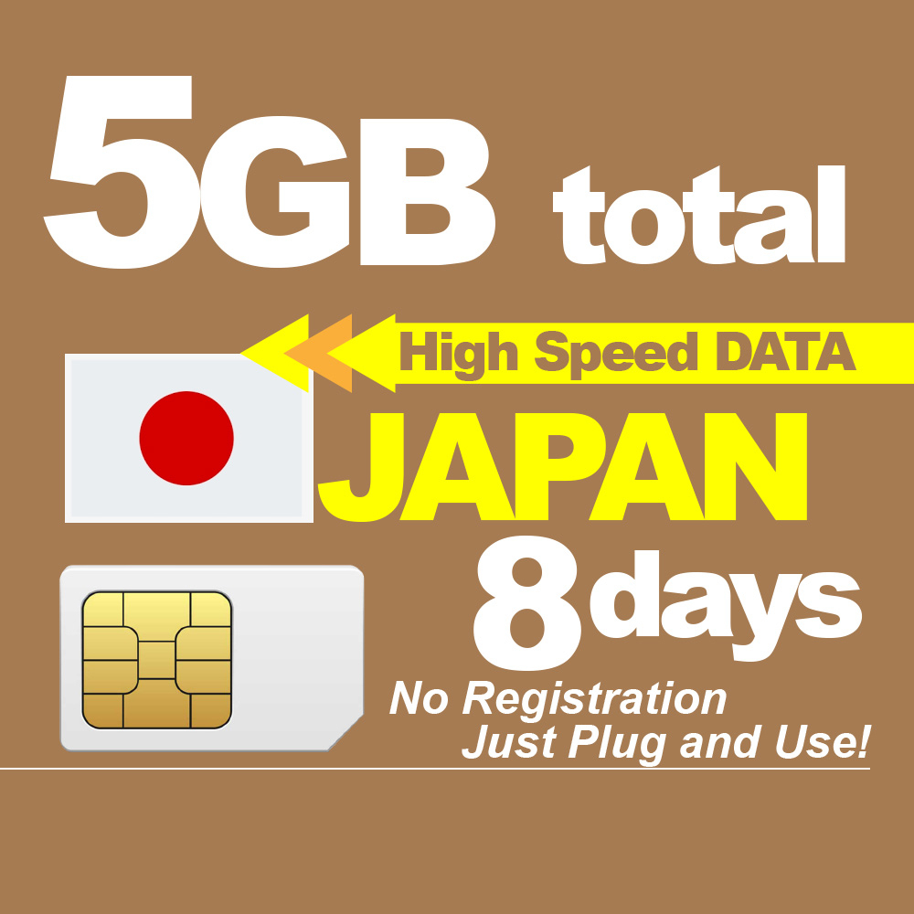 JAPAN Travel Sim Card 8days【Total 5GB HIGH SPEED】iConnect2ph arawSIM | Shopee Philippines
