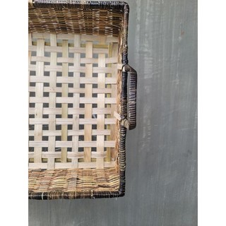 Native Basket Nito tray with Ear Handle 14x10x3 | Shopee Philippines