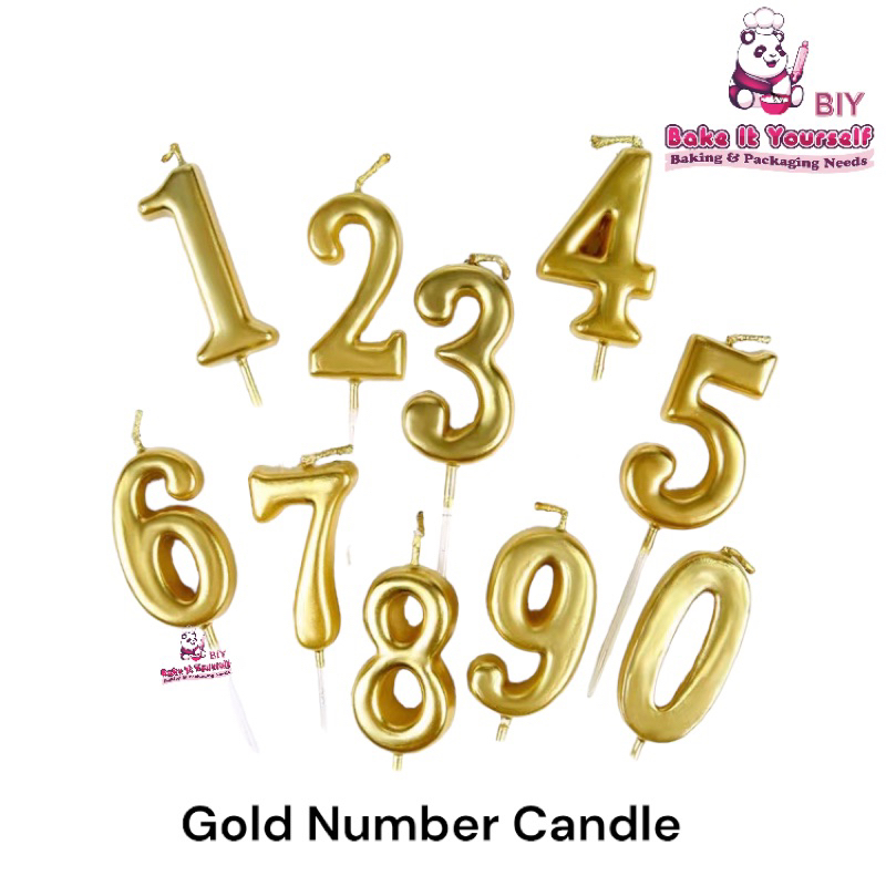 Gold Number Candle (Sold per pc) | Shopee Philippines