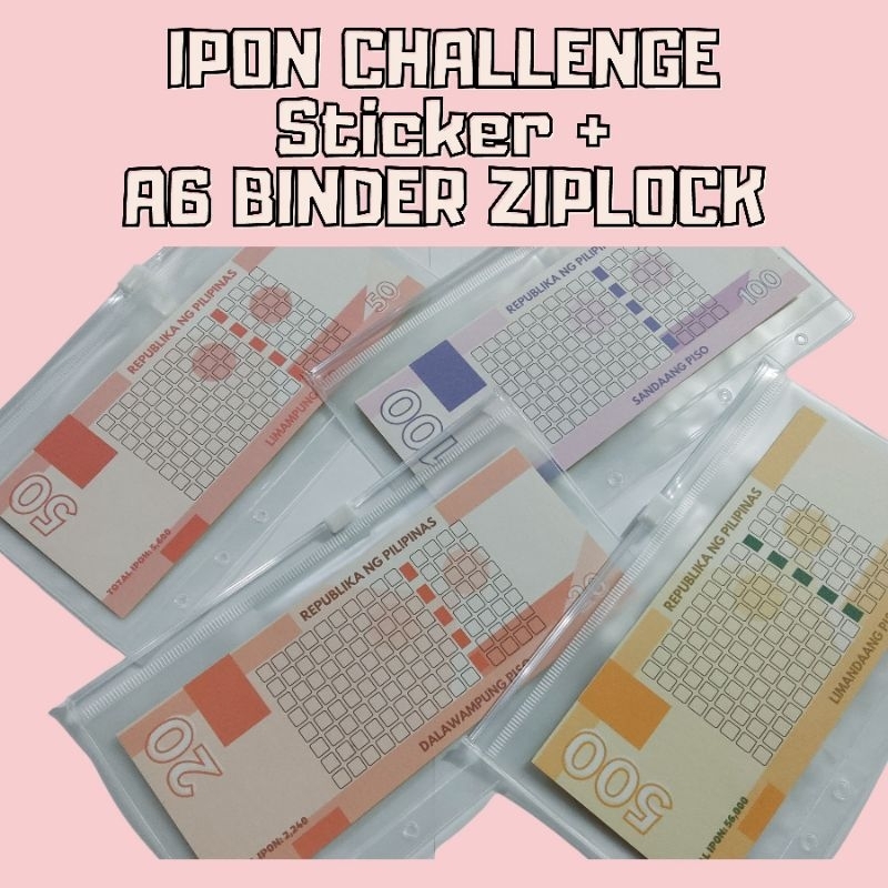 IPON CHALLENGE ZIPLOCK FOR A6 BINDER | Shopee Philippines