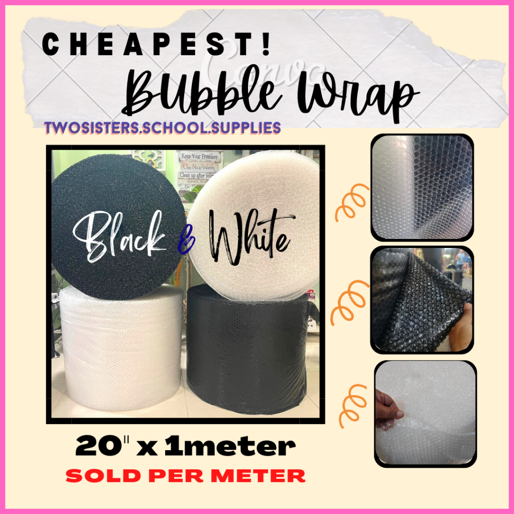 Bubble Wrap Virgin Materials 20" Black & White Murang Tingi tingi ...