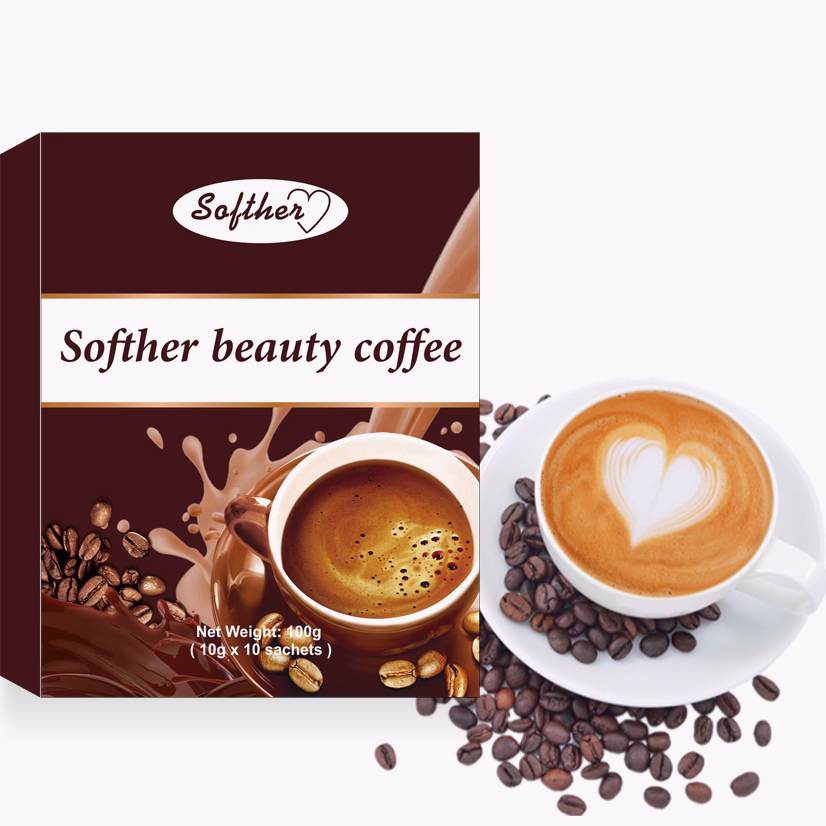 Softher Beauty Coffee Anti-Aging Collagen Drink Glutathione Whitening ...