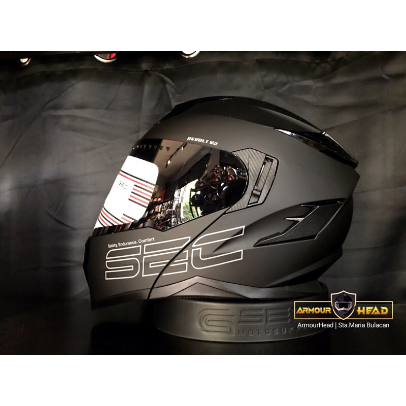 SEC REVOLT- MODULAR HELMET-FREE SMOKED LENS | Shopee Philippines