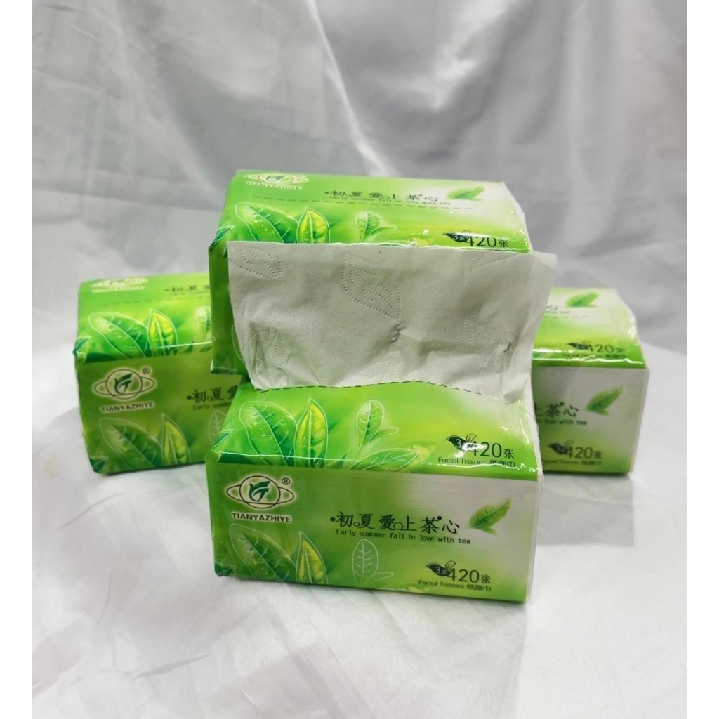 Y.S Native wood pulp fcial tissue interfolded paper tissue 420sheets 3 ...
