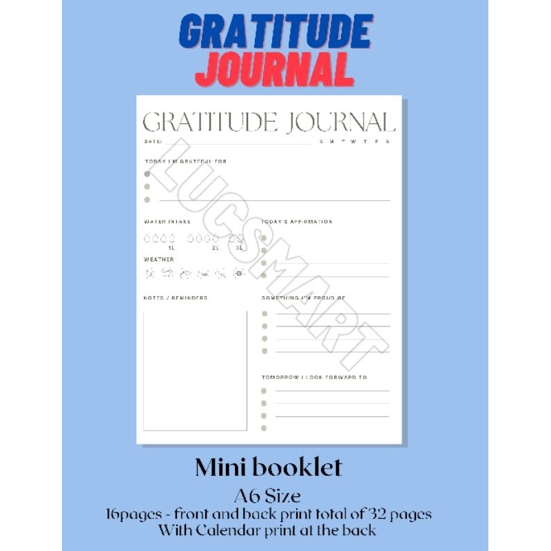 LUCSMART - Gratitude Journal Mini Booklet / grateful tracker ...