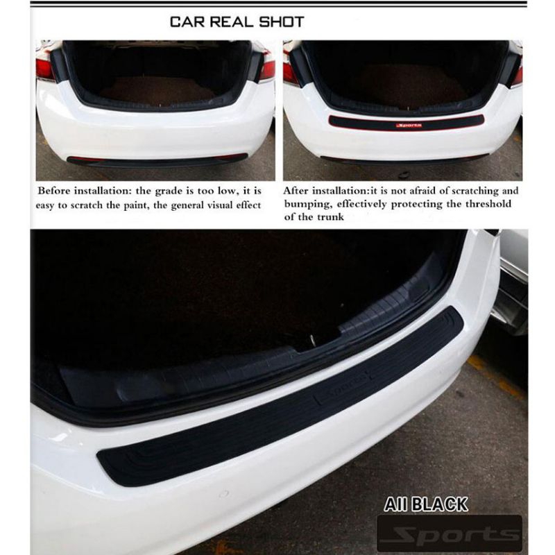plain universal rear trunks sill plate bumper guard rubber pad ...