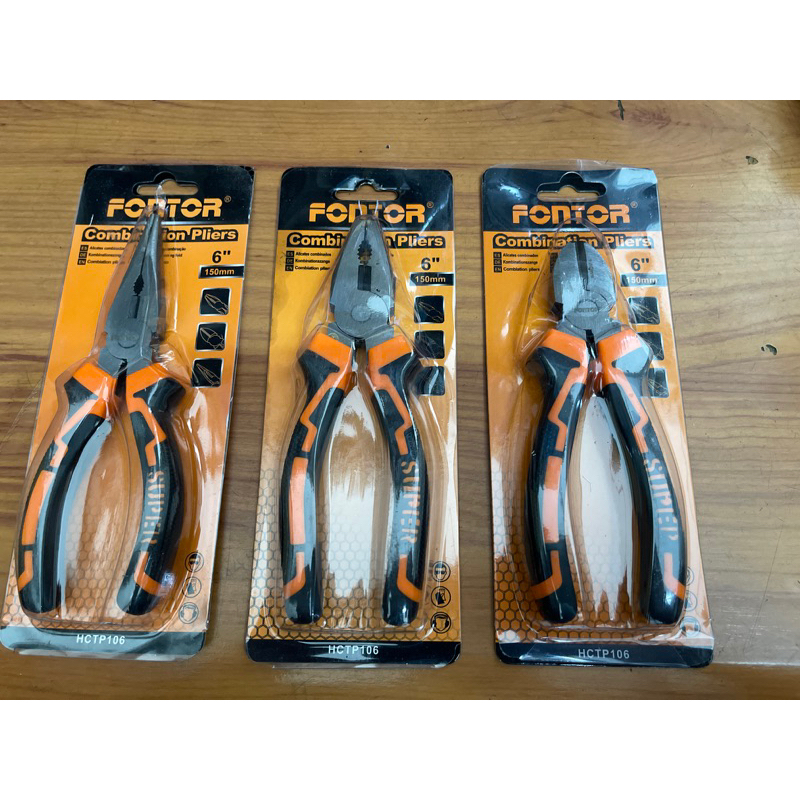 FONTOR Heavy Duty Combination Pliers,Long Nose,Side cutter pliers tools ...
