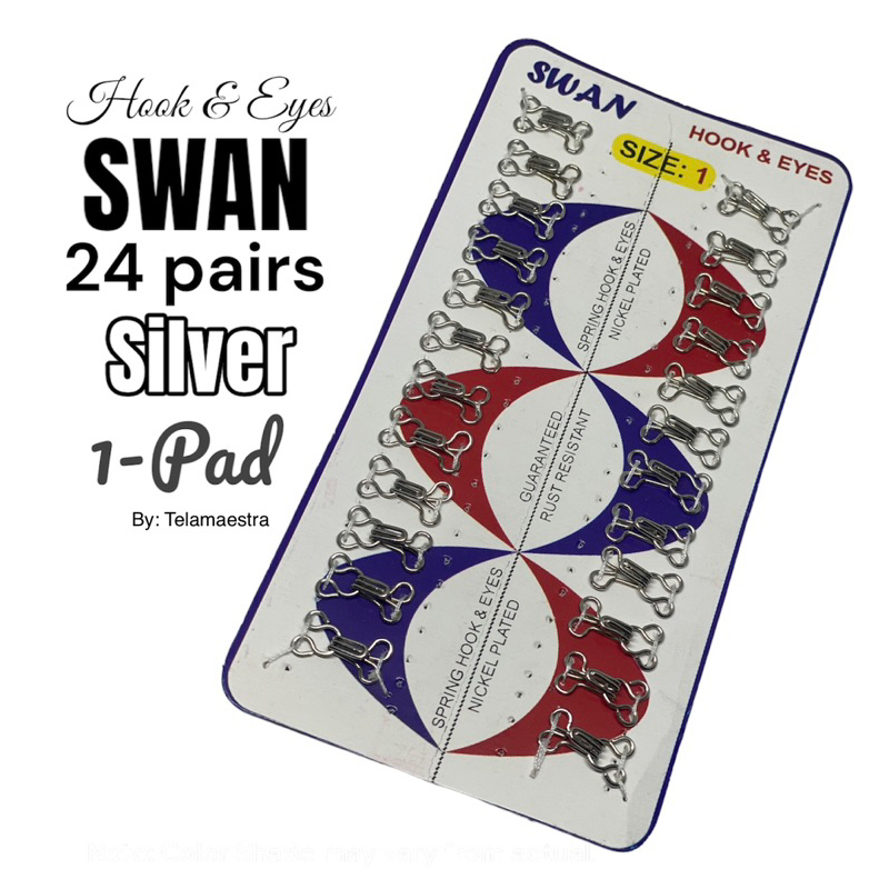 Swan Hook & Eyes #1 Hook Slick Sewing | Shopee Philippines