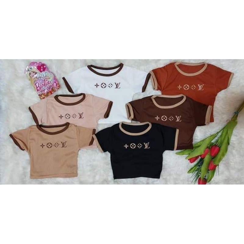 RINGER KIDS LV CROP TOP | Shopee Philippines