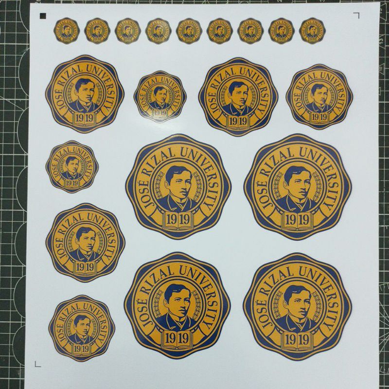 JOSE RIZAL UNIVERSITY LOGO STICKER CARSTICKER WATERPROOF LAMINATED ...