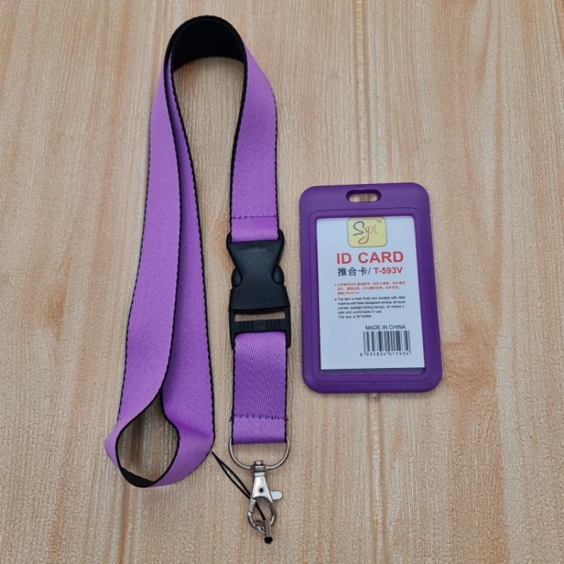 Plain strap with id case set / id lace / lanyard / id holder | Shopee ...