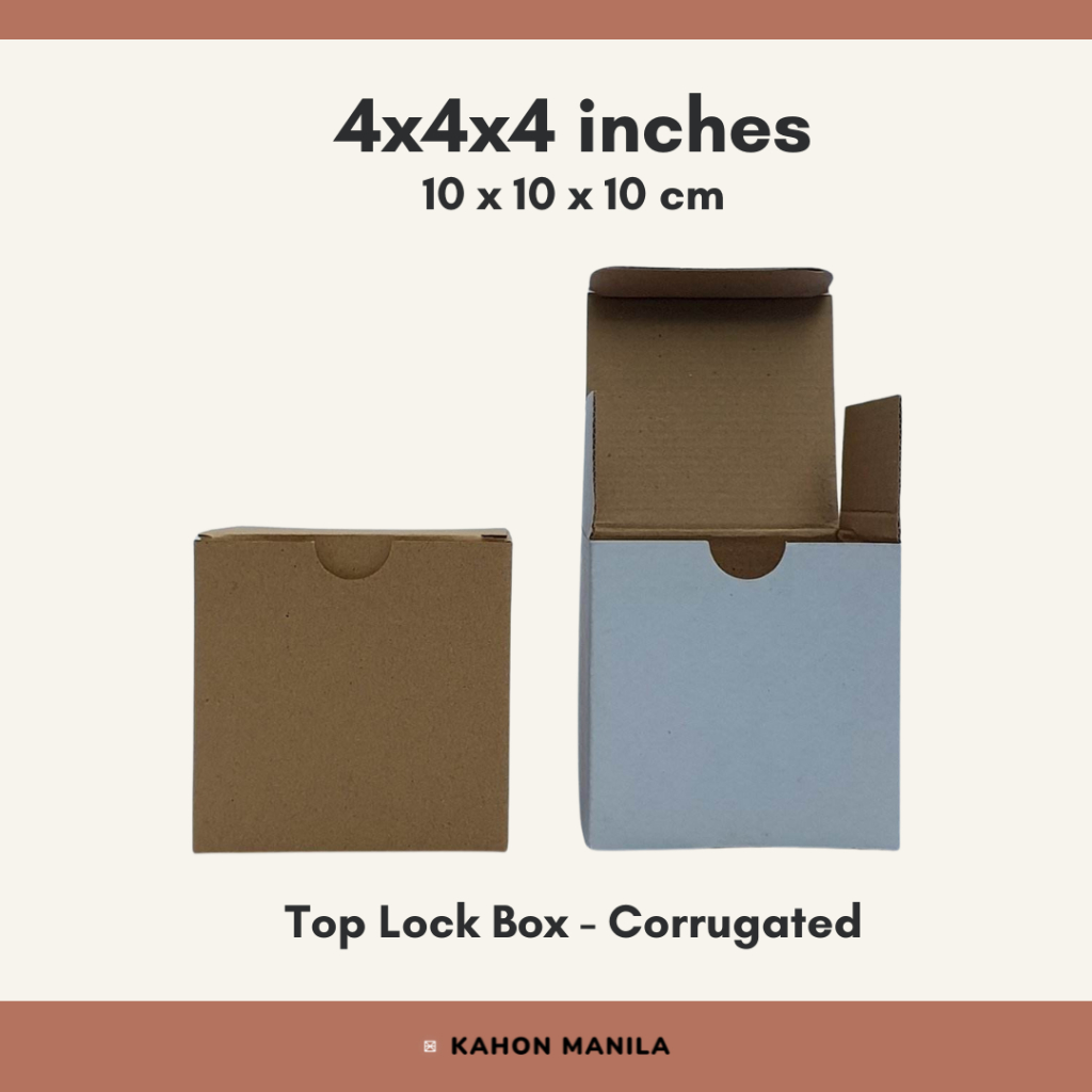Kahon Manila: 10pcs - 4x4x4inches top lock corrugated box mug box ...