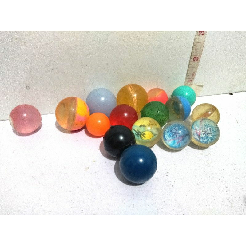 Preloved assorted rubber bouncy balls with design | Shopee Philippines