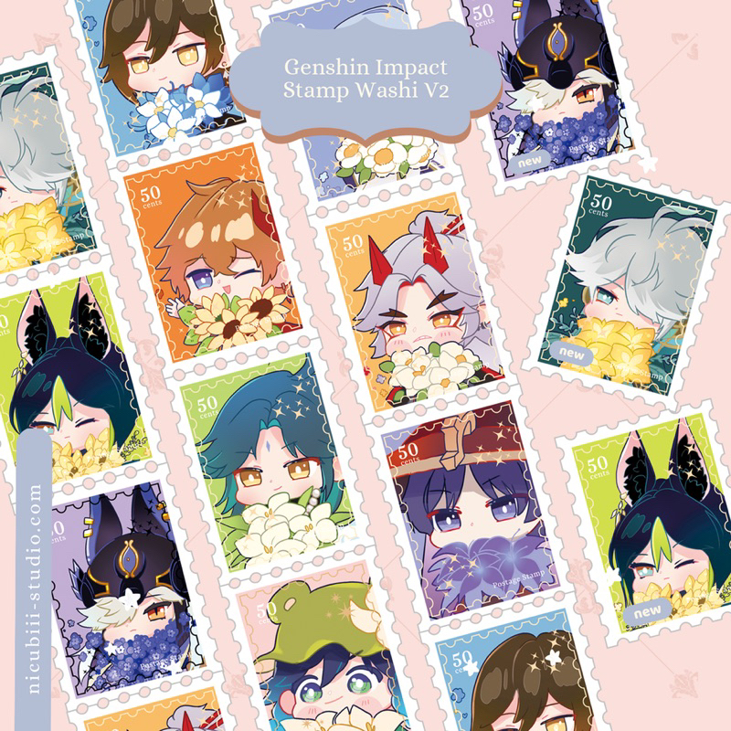 [RESTOCK] Genshin Impact Gold Foil Stamp Washi Tape | Shopee Philippines