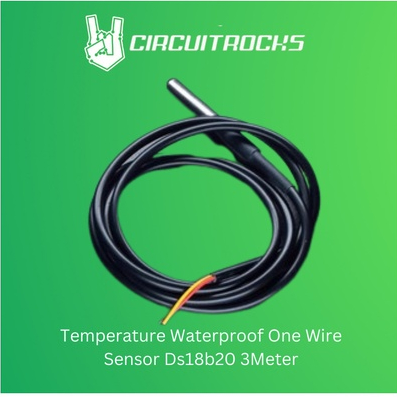 Circuitrocks Temperature Waterproof One Wire Sensor Ds18b20 3Meter ...