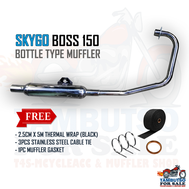 SKYGO BOSS 150 Bottle Pipe Type Muffler for SKYGO BOSS 150 Exhaust pipe ...