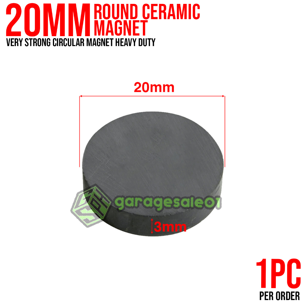 20MM Round Ceramic Strong Magnet Very Strong Circular Magnet No Hole ...