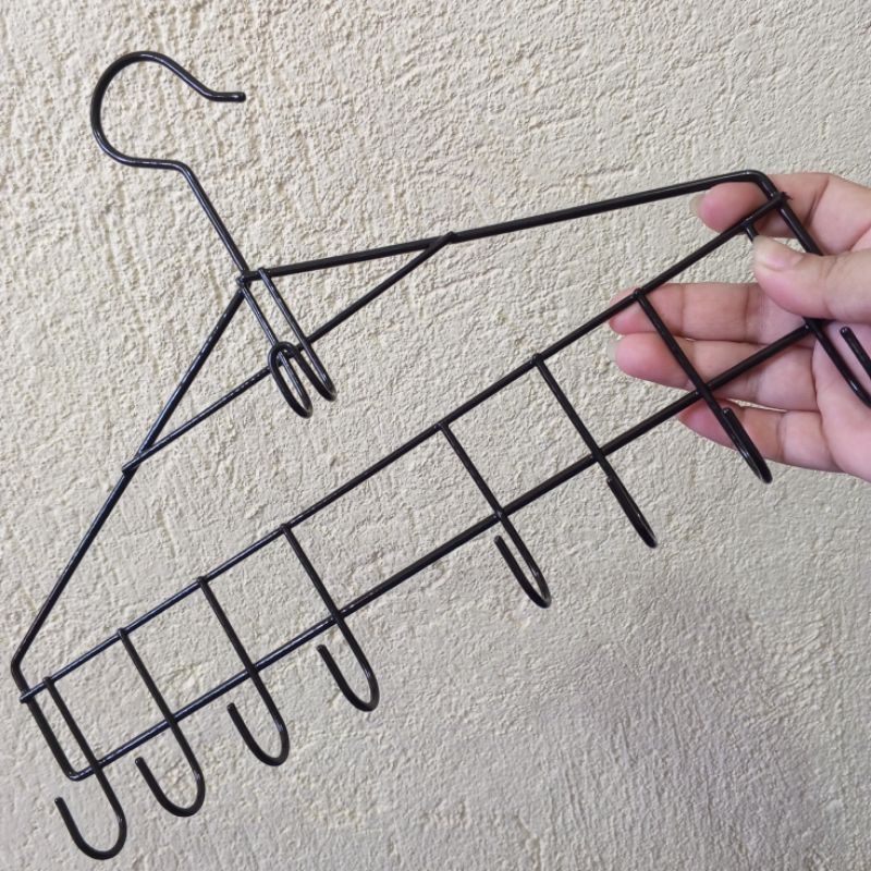 multi purpose hanger with hooks(B&W) | Shopee Philippines
