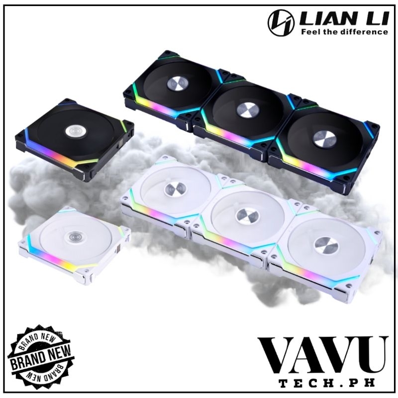 Lian Li SL120 (V2) 3in1 & Single, 120mm & 140mm Black/White ARGB Case ...