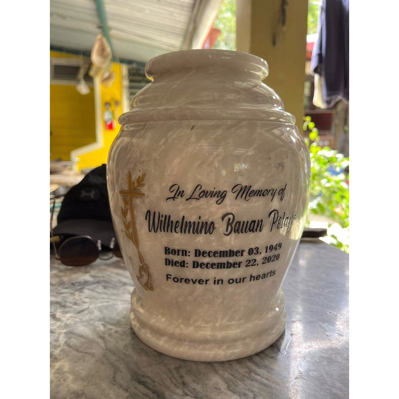Marble Urn with Computerized Engraving for adult | Shopee Philippines