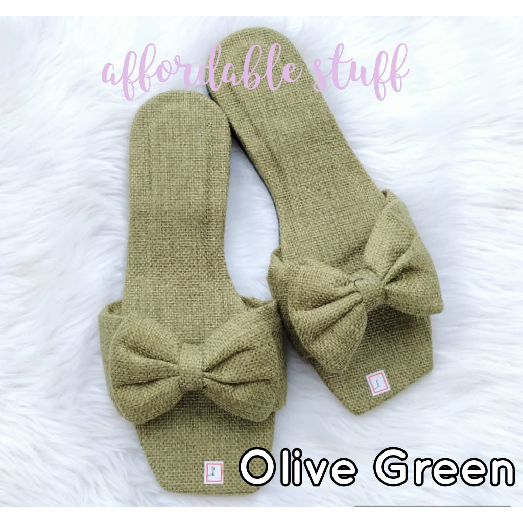 MARIKINA SANDALS / FLATS (NATIVE ABAKA BOW/RIBBON) | Shopee Philippines