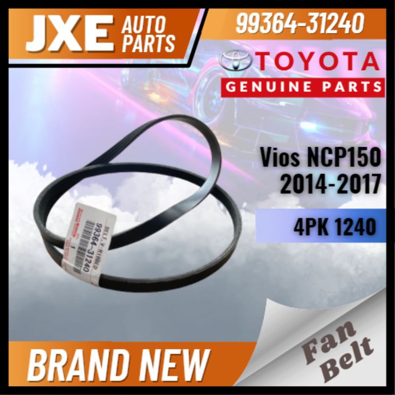 TOYOTA Fan Belt 4PK 1240 for Toyota VIOS NCP150 2014-2017 (99364-31240 ...