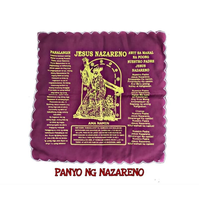 Panyo ni Poong Nazareno Maroon(Blessed) | Shopee Philippines