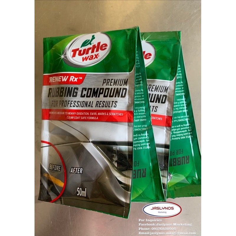 Turtle Wax Rubbing Compound Sold per box 36's | Shopee Philippines