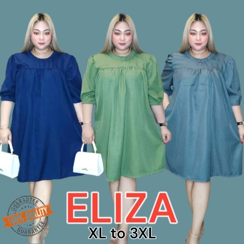 AOS PLUS SIZE ELIZA DRESS LINEN FABRIC MALL QUALITY Fits XL to 3XL | Shopee Philippines