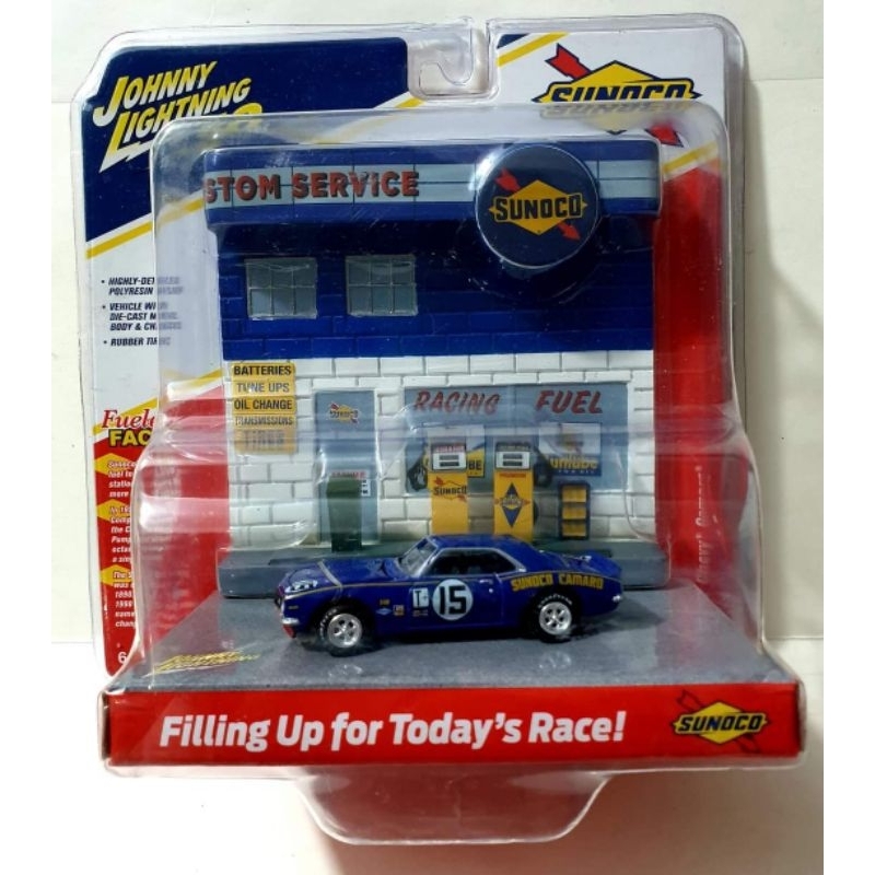 Johnny Lightning 1:64 Sunoco Diorama service station | Shopee Philippines
