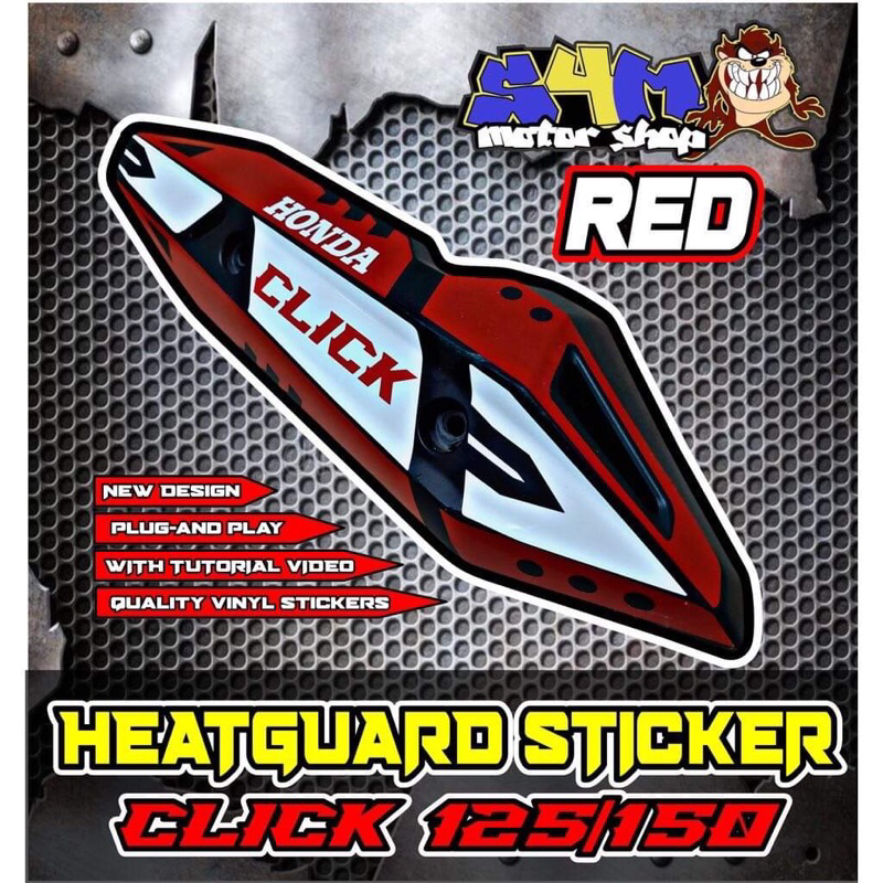 Click V2 V3 V4 New Design Heatguard Sticker Only | Shopee Philippines