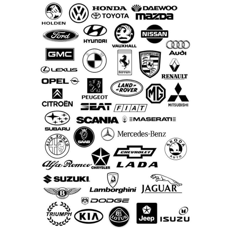 Car Brand logo vinyl sticker (1 piece only) | Shopee Philippines