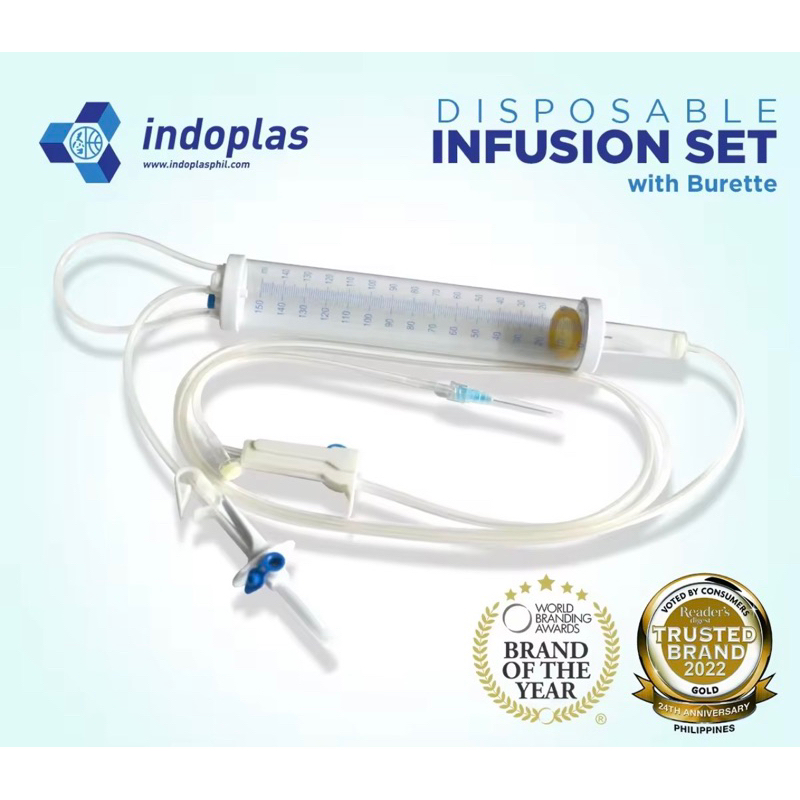 BURETTE / SOLUSET infusion set INDOPLAS / SURE-GUARD 150 ML | Shopee ...
