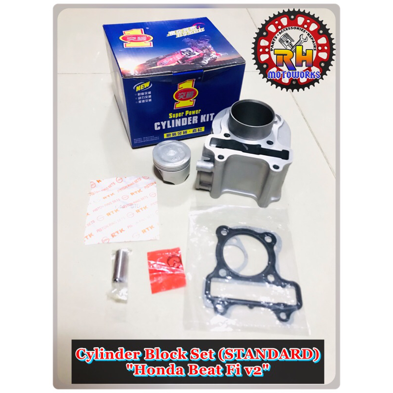 Honda Beat Fi v2/ v3 Cylinder Block Complete Set TOP 1 (STANDARD SIZE ...