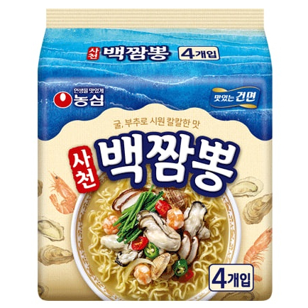 NONGSHIM SACHEON BAEK JJAMPONG 94g 1PACK*4PCS ( SEAFOOD AND VEGETABLE ...