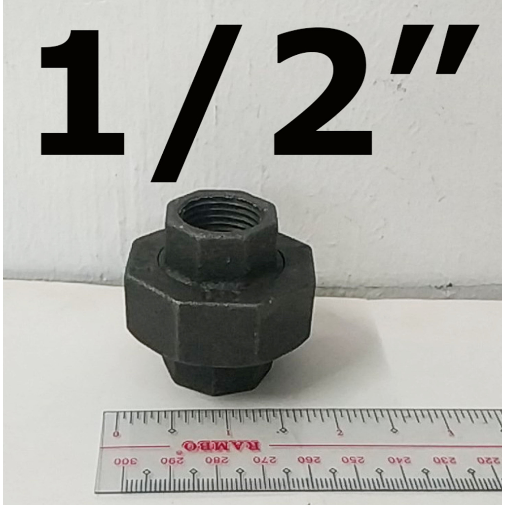 MECH BI UNION 1/2" SCH40 THREADED SCREW TYPE STANDARD 40 MALLEABLE ...